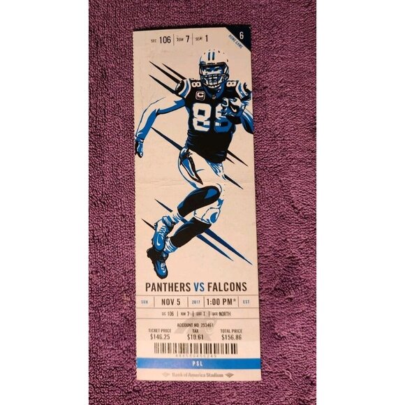 Other | Carolina Panthers Football Ticket Stub 115217 Vs Atlanta ...